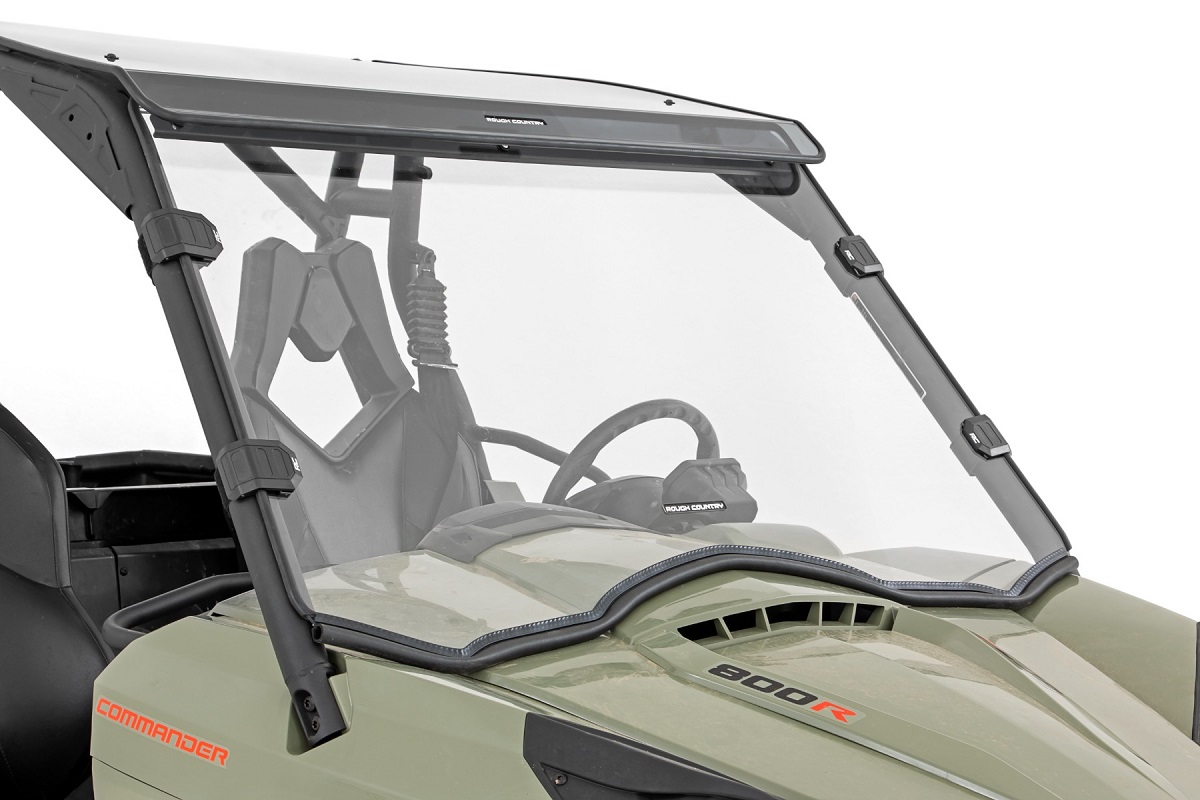 Rough Country Scratch Resistant Poly Full Windshield for Can-Am Commander