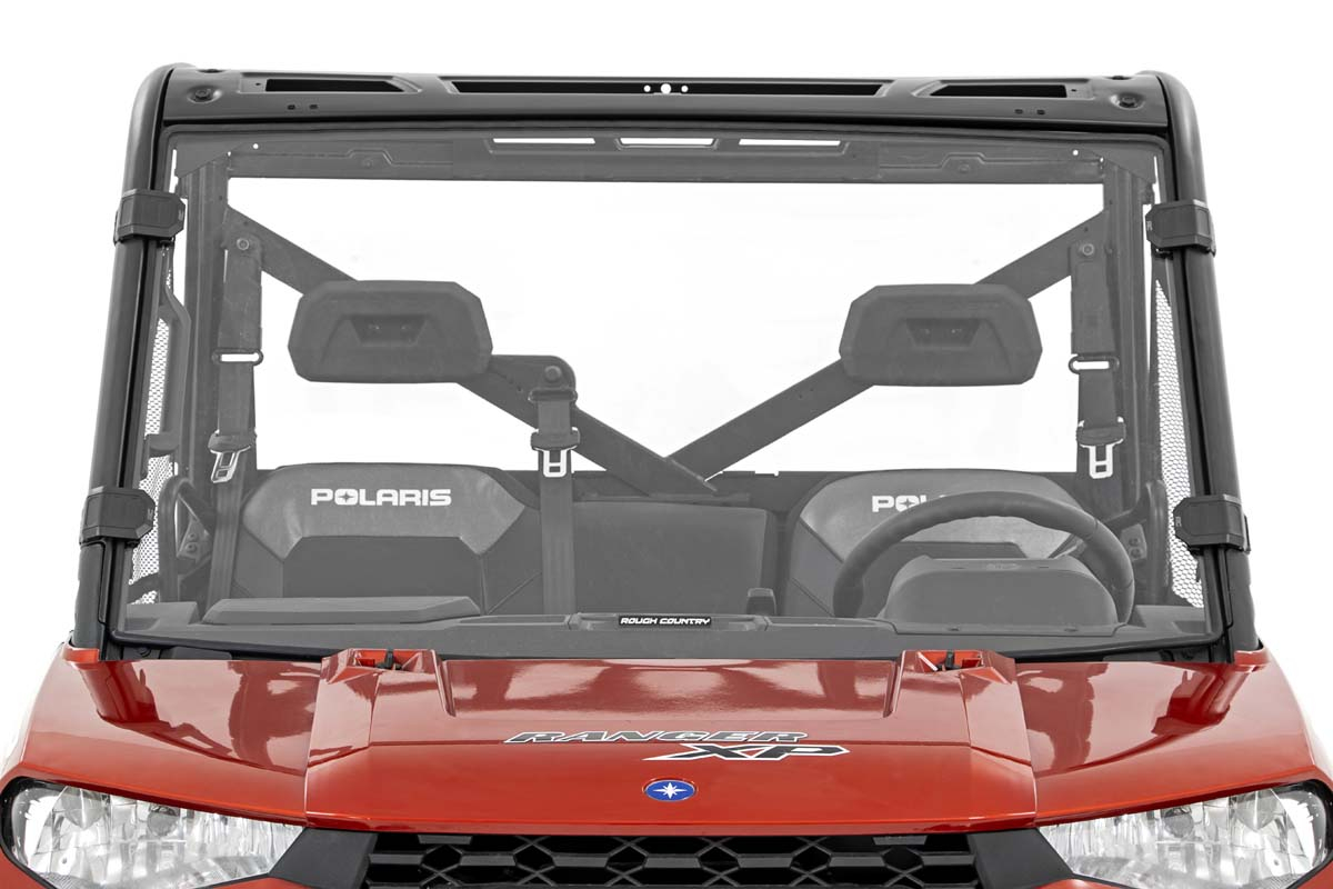 Rough Country Scratch Resistant Poly Full Windshield for Polaris Ranger ...