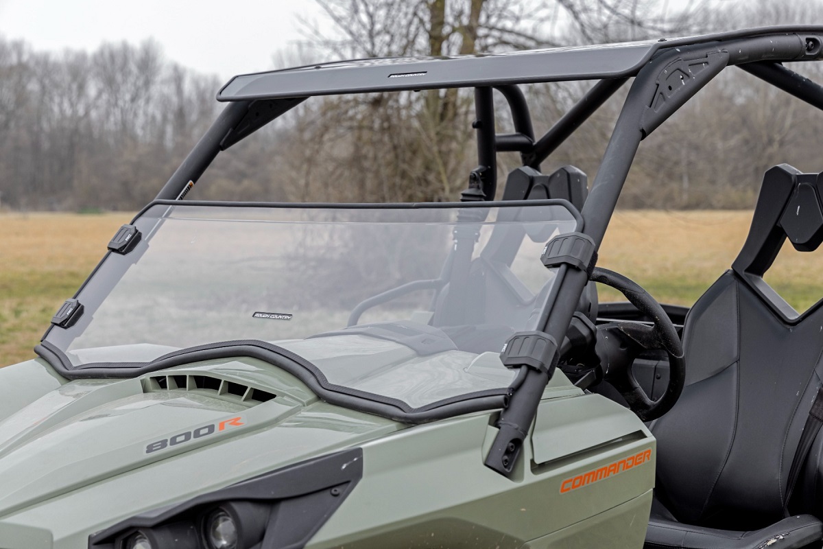 Rough Country Scratch Resistant Poly Half Windshield for Can-Am ...