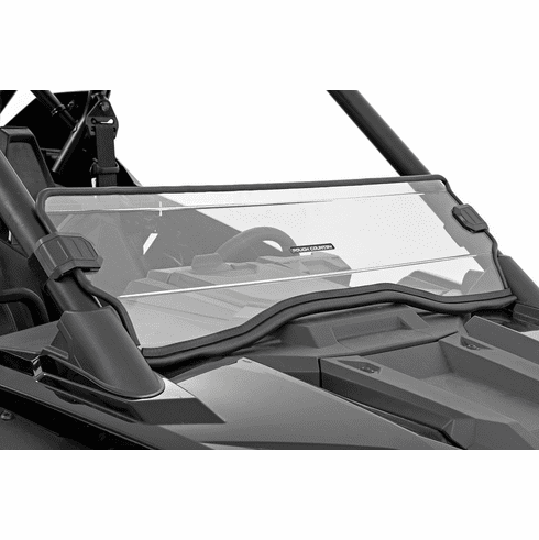 Rough Country Scratch Resistant Poly Half Windshield for Polaris RZR ...