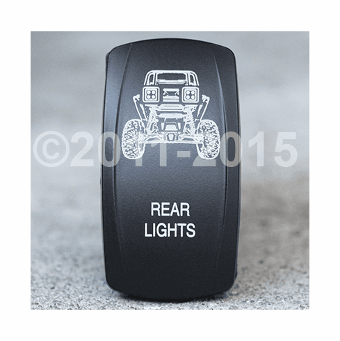 Rzr Rear Lights - Dual Led Lighted Rocker Switch