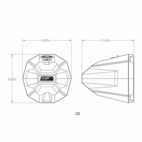 SSV | Universal | 8" Cage Mount Speaker Pods