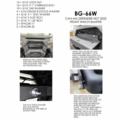 Strong Made | Can-Am Defender HD7 | 2022 | Winch Series Front Bumper