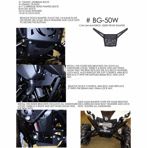 Strong Made | Can-am Maverick 1000R | 2015 | Winch Series Front Bumper