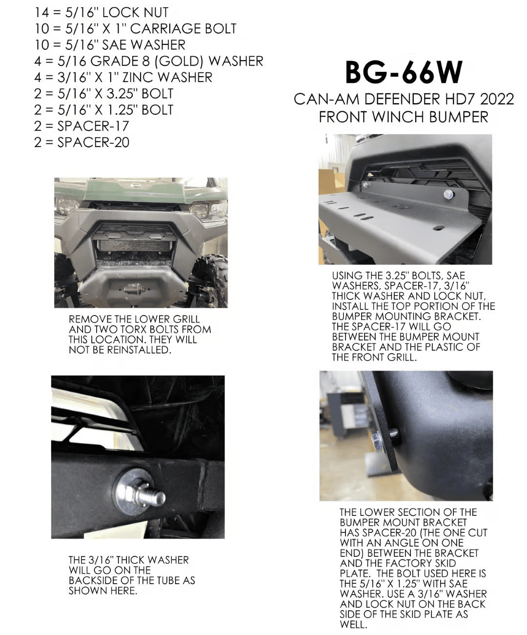 Strong Made | Can-Am Defender HD7 | 2022 | Winch Series Front Bumper