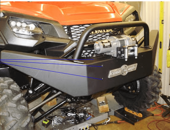 Strong Made | Honda Pioneer 1000 | 2016-2021 | Winch Series Front Bumper