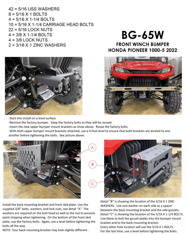 Strong Made | Honda Pioneer 1000 3 | 1000 5 | 1000 6 | Winch Series ...