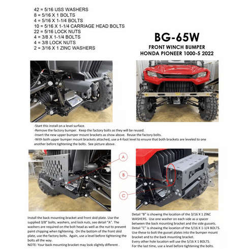 Strong Made | Honda Pioneer 1000 3 | 1000 5 | 1000 6 | Winch Series ...