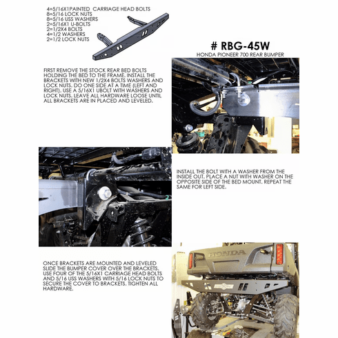 Strong Made | Honda Pioneer 700 | 2014-2023 | Rear Bumper