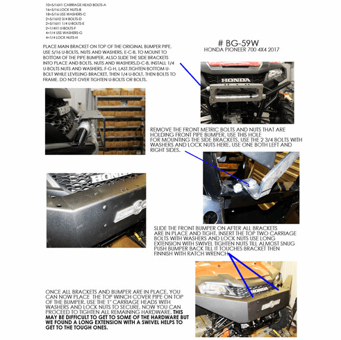 Strong Made | Honda Pioneer 700 | 700 4 | 2017-2024 | Winch Series ...