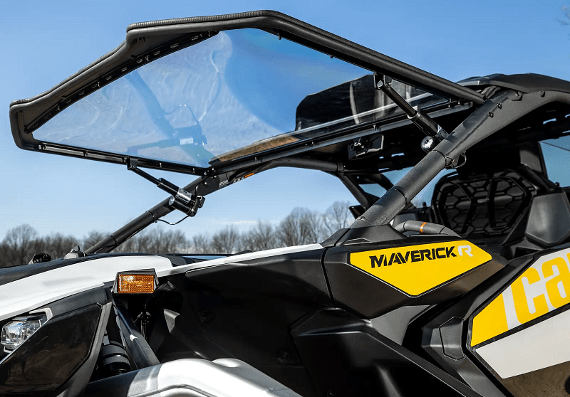 Super ATV | 2024+ Can-am Maverick R | Maxdrive Power Flip Windshield