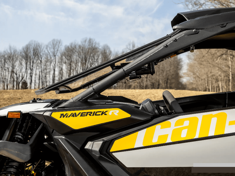 Super ATV | 2024+ Can-am Maverick R | Maxdrive Power Flip Windshield
