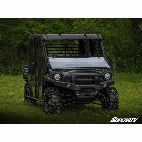 Super ATV Scratch Resistant Flip Down Windshield for Kawasaki Mule Pro