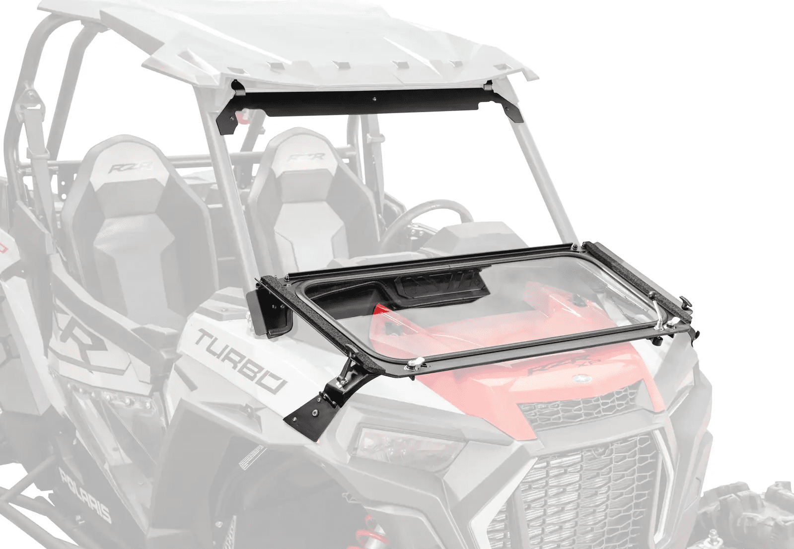 Superatv Polaris RZR XP Turbo and XP1000 Flip Down Glass Windshield