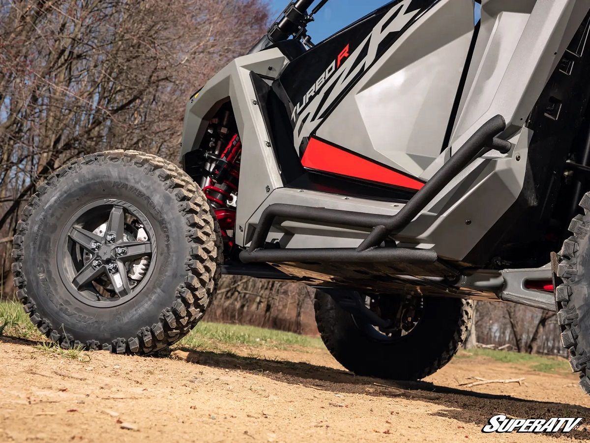 SuperATV Rock Slider Nerf Bars for Polaris RZR Turbo R