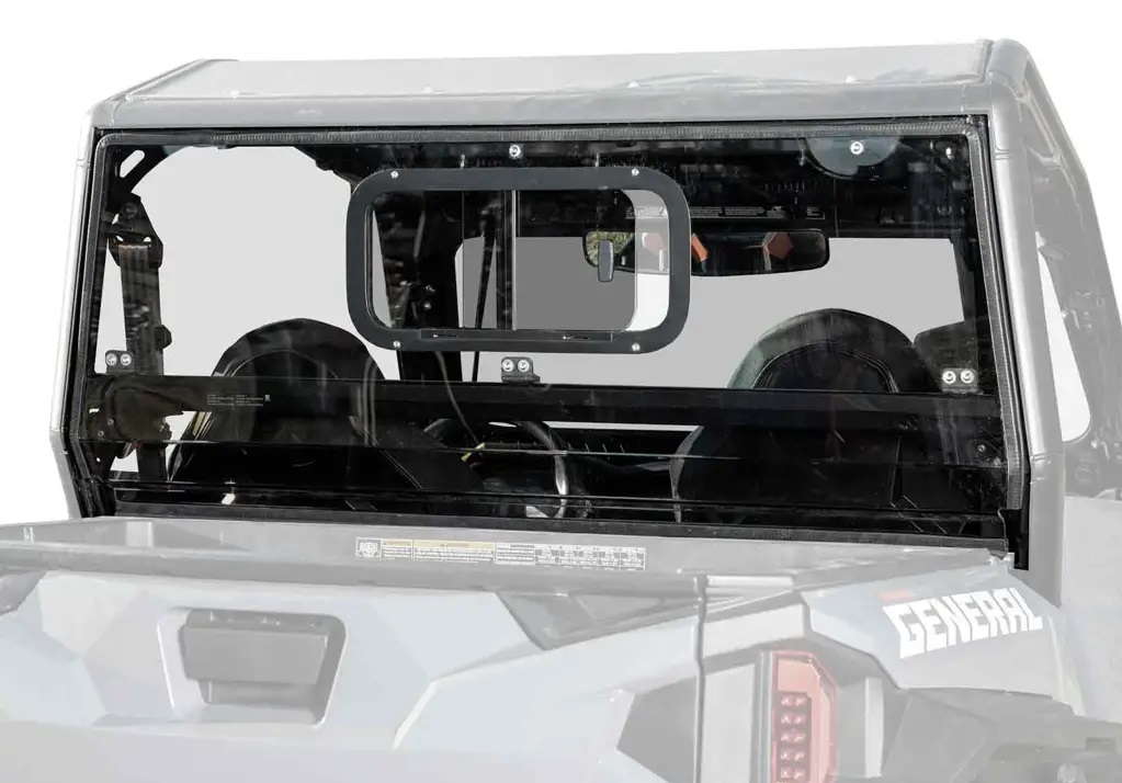 SuperATV Sliding Rear Window for Polaris General XP 1000 / 1000