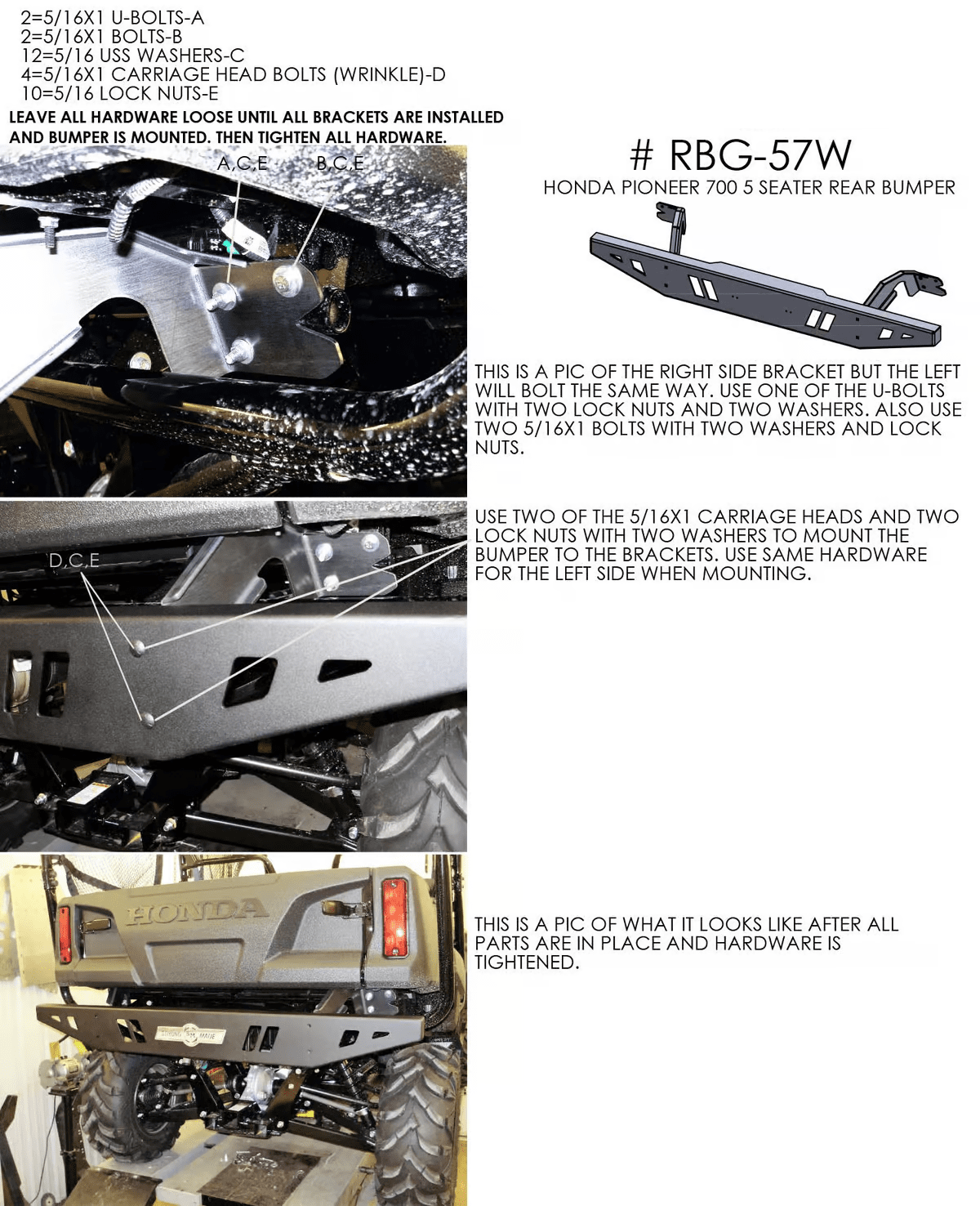 Strong Made | Honda Pioneer 700 5 | 2014-2021 | Rear Bumper