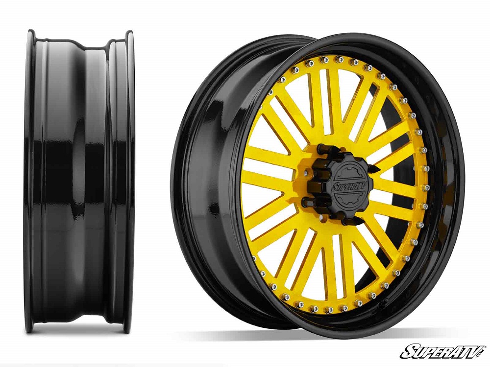 SuperATV Vulcan Series Wheel - 20" | 22" - Raw | Black | Red | Yellow