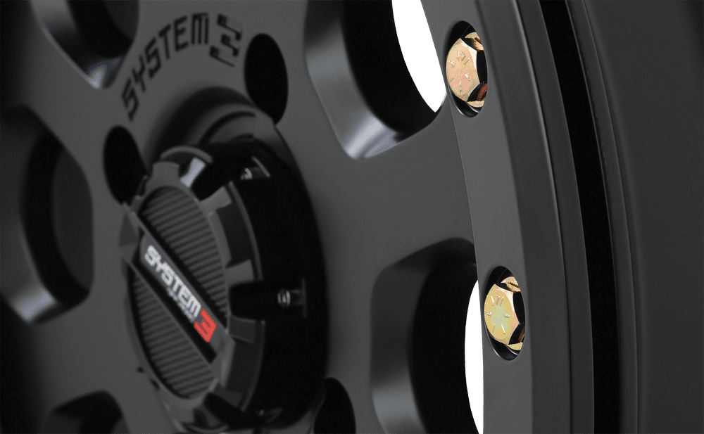 System 3 SB-7 Beadlock 15" UTV Wheel - Matte Black | Matte Titanium ...