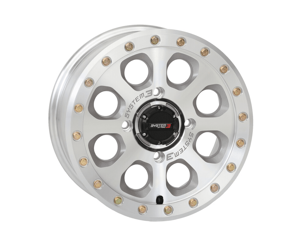 System 3 | SB-7 Gloss Machined BeadLock UTV Wheel - 15"