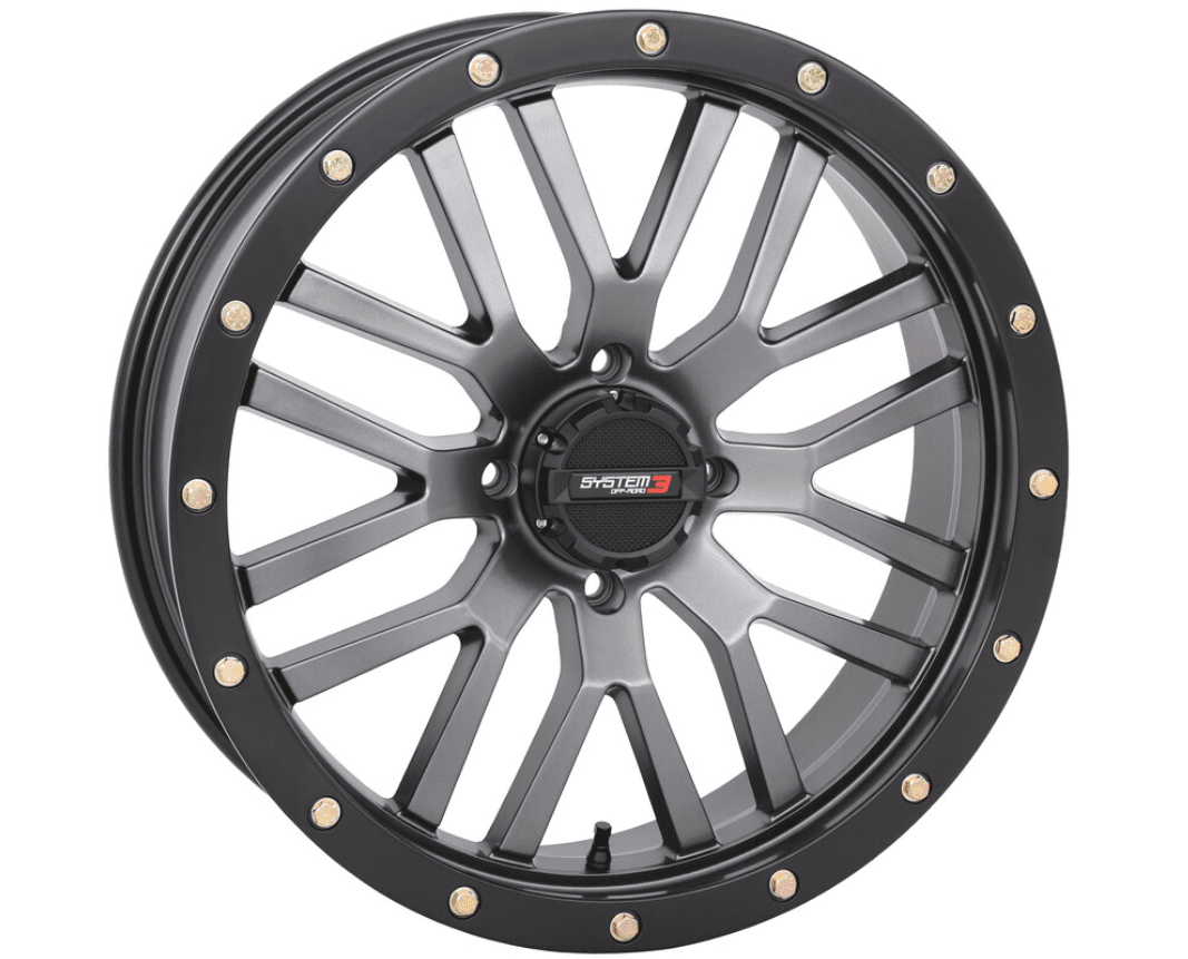 System 3 | ST-3 Matte Gun Metal Grey & Black UTV Wheel - 20"