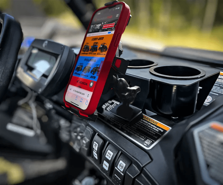 Thumper Fab | Can-am Commander | Phone Dash Mount with Integrated Cup ...
