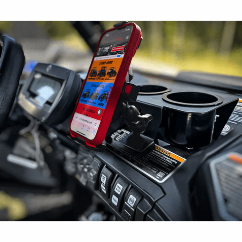 Thumper Fab | Can-am Commander | Phone Dash Mount with Integrated Cup ...