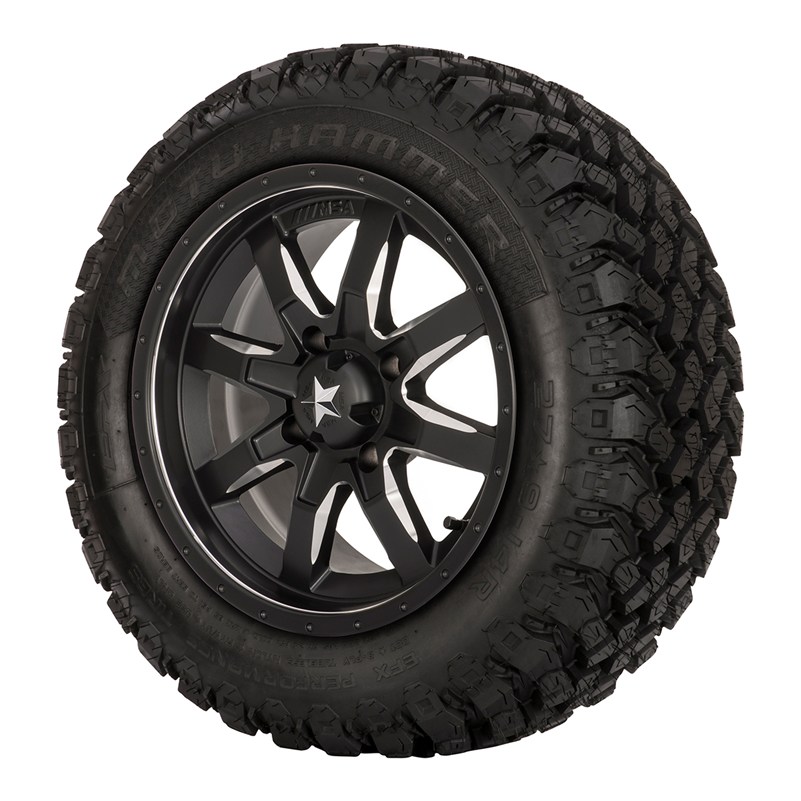 Yamaha Wolverine X2 | X4 MSA M25 Machined Wheel and EFX 27" Wheel and ...