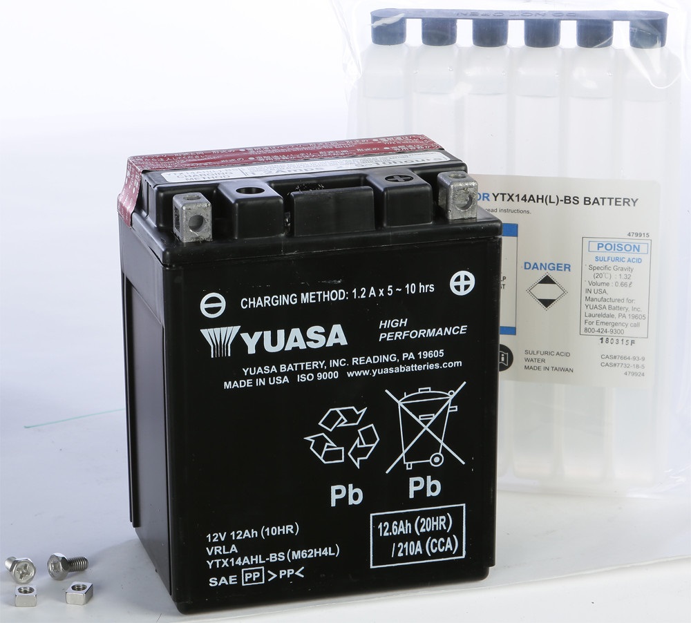 Yuasa High Performance Maintenance Free Battery for Kawasaki Mule Models