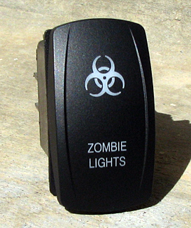 Zombie Lights Switch - Dual Led Lighted Rocker Switch