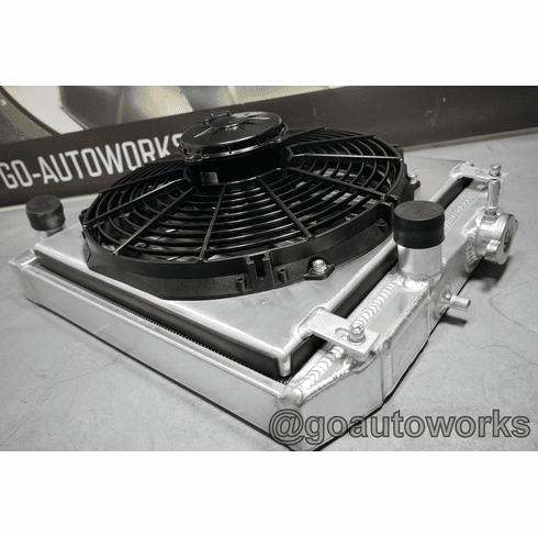 GO_AUTOWORKS Radiator + Shroud + SPAL Fan combo