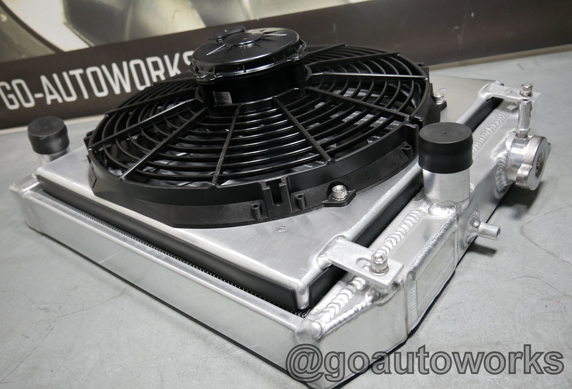 GO_AUTOWORKS Radiator + Shroud + SPAL Fan combo