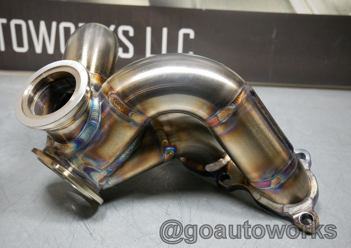 GO-AUTOWORKS Mini Ram T3 Turbo Manifold Civic Integra D16 B16 B18 B20 ...