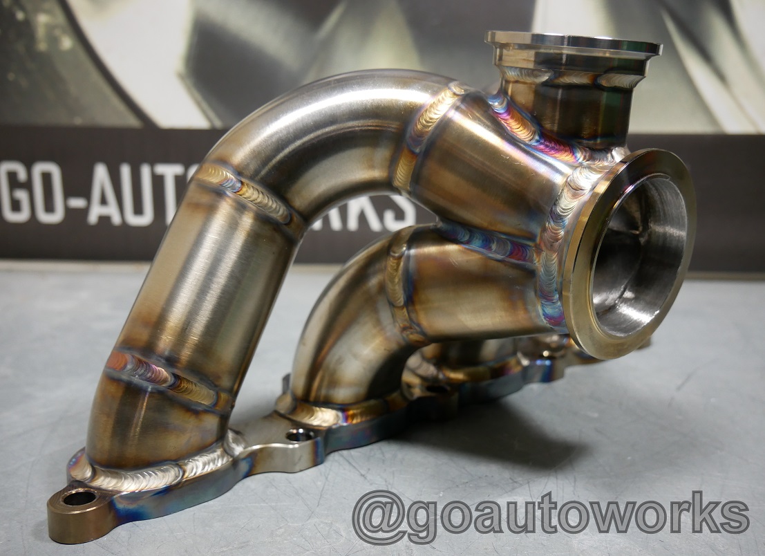 GO-AUTOWORKS Mini Ram T3 Turbo Manifold Civic Integra D16 B16 B18 B20 ...