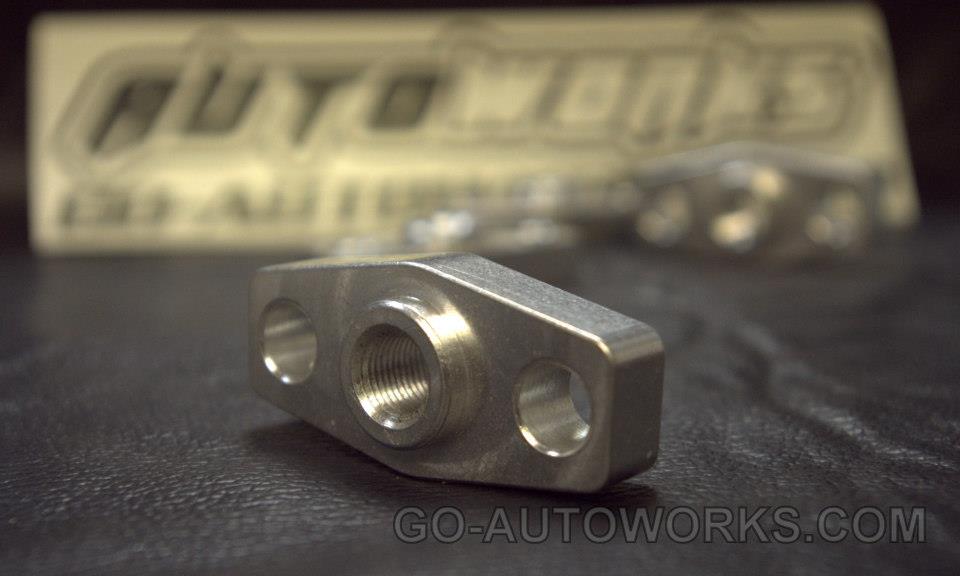 GO-AUTOWORKS T3 Oil Inlet flange w/ gasket