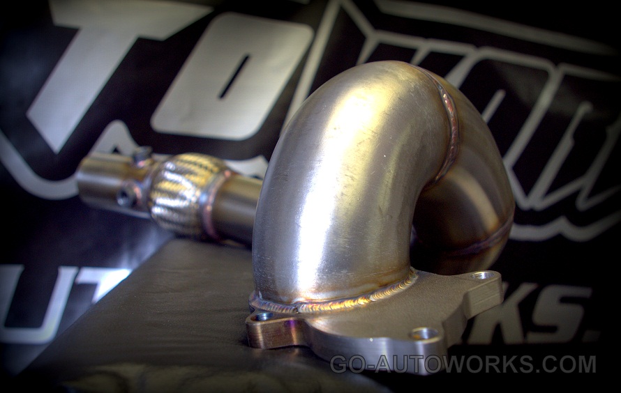 GO-AUTOWORKS V2 cast manifold Stainless downpipe 3" B16 B18 B20 D16
