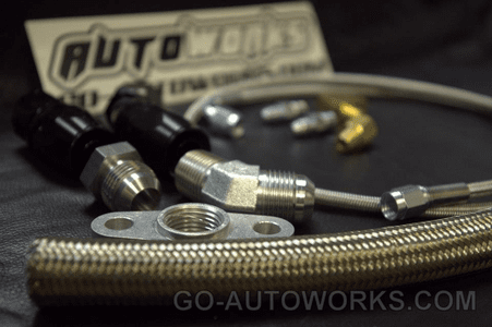 GO-AUTOWORKS Turbo Oil Line Kits, Fittings and Oiling!!