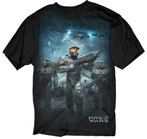 HALO 3 WARS Battle Scene Adult T-Shirt