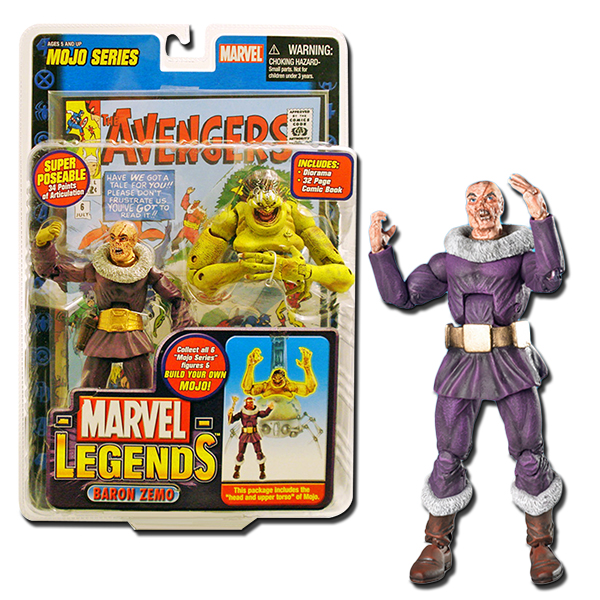 Marvel Legends Series 14 Mojo Series Unmasked Baron Zemo Variant Action ...