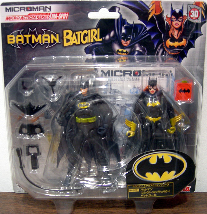 Microman Micro Series Batman and Batgirl 4in Action Figure 2-Pack