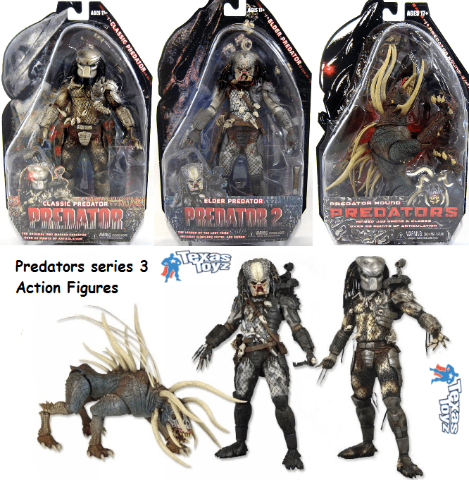 Predators 2010 Movie Series 3 Set of 3 Action Figures