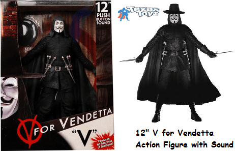 V for Vendetta 12" Action Figure with SOUND NECA Toys