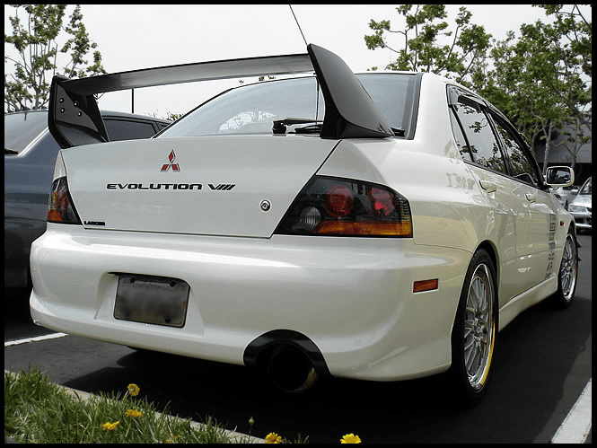 Mitsubishi Lancer EVOLUTION VIII Uk Badge Black