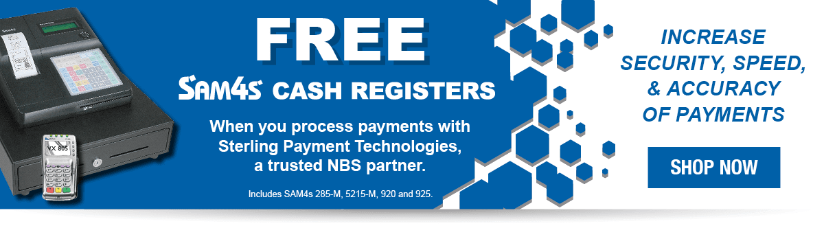 Free SAM4s ER-285M Cash Register with credit card interface