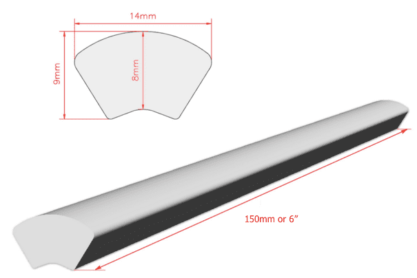 Antique White Bullnose Pencil Glazed Porcelain Trim