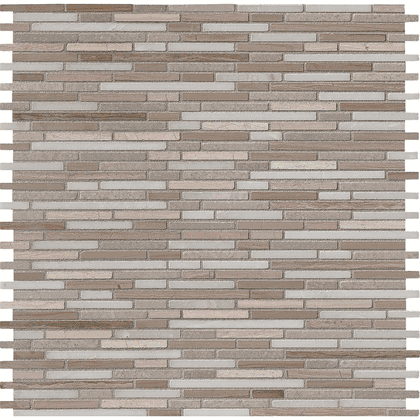 Arctic Storm Interlocking Bamboo Marble Mosaic Tile