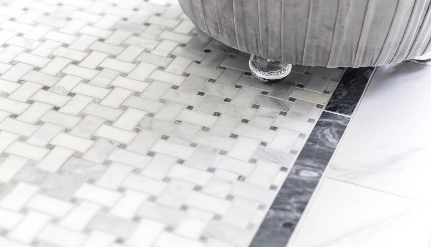 Bardiglio Gray 1x12" Honed Border Strip Liner