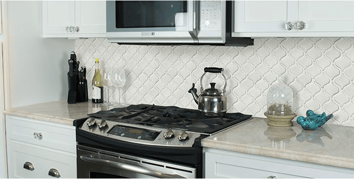 Antique Design Lantern Ceramic Mesh Mounted Mosaic Tile