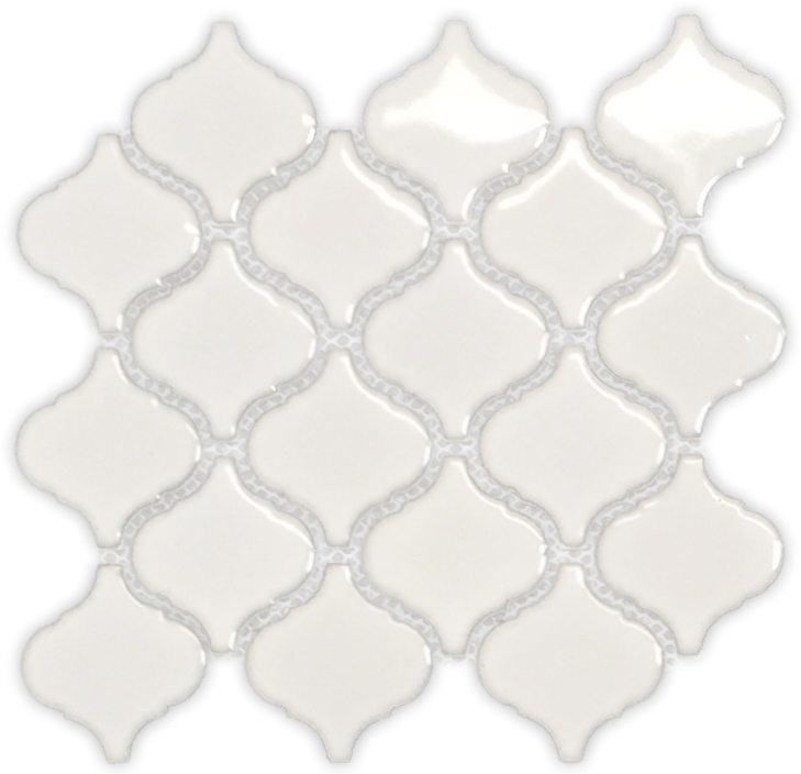 Antique Design Lantern Ceramic Mesh Mounted Mosaic Tile