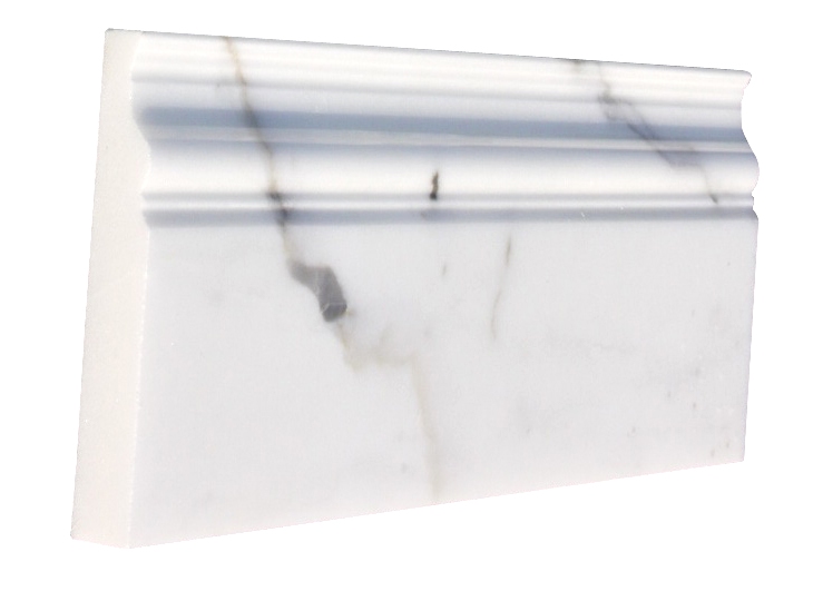 Calacatta Gold Italian Marble 6x12" Skirting Baseboard Polished